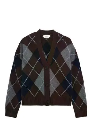 Pringle Of Scotland Argyle Cashmere Cardigan - Brown