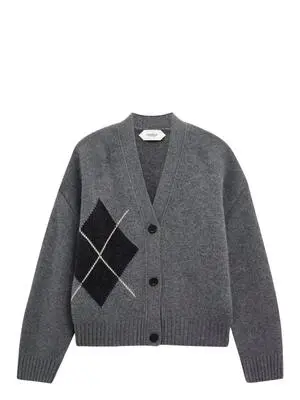 Pringle Of Scotland Argyle Cashmere Cardigan - Grey