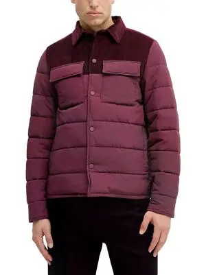 BENETTON Corduroy Padded Jacket - Purple
