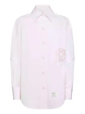 Thom Browne Crest Embroidery Shirt - Pink
