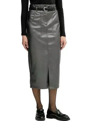 MARC AUREL Pencil Midi Skirt - Grey