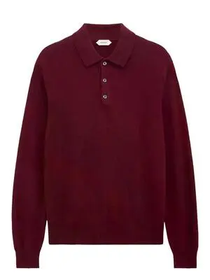 Pringle Of Scotland Long-sleeve Cashmere Polo Shirt - Red