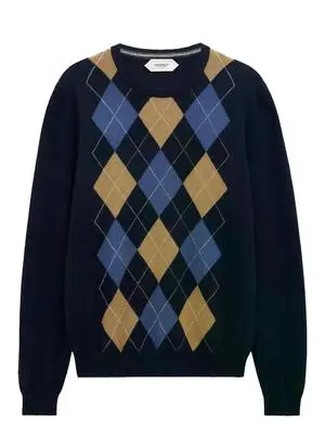 Pringle Of Scotland Argyle Crew-neck Sweater - Blue