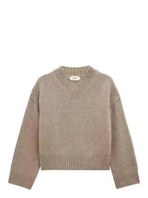 Pringle Of Scotland V-Neck Cashmere Sweater Neutrals