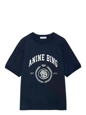 ANINE BING Logo-print T-shirt - Blue