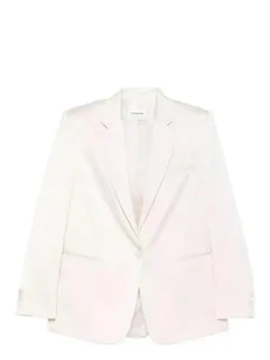 Andamane Single-breasted Blazer - White