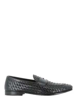 HENDERSON BARACCO Textured Penny Loafers - Black