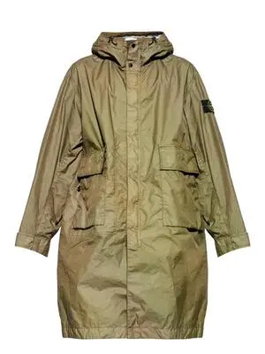 Stone Island Membrana 3l Tc Hooded Coat - Green