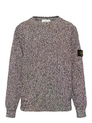 Stone Island Logo-patch Crew-neck Sweater - Neutrals