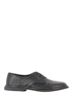 ALEXANDER HOTTO Perforated Design Derby Shoes - Black