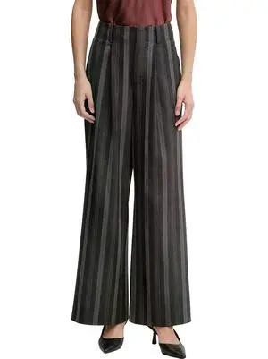 MOS MOSH Mmevine Scarla Striped Trousers - Grey
