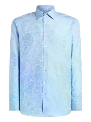 Etro Floral-jacquard Shirt - Blue