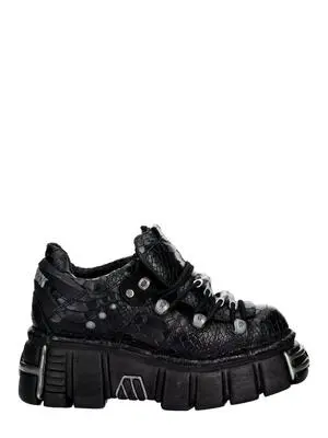 NEW ROCK Textured Sneakers - Black