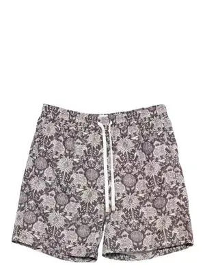 Eleventy Printed Swim Shorts - Black
