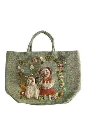 SOPHIE DIGARD Floral-embellished Tote - Green