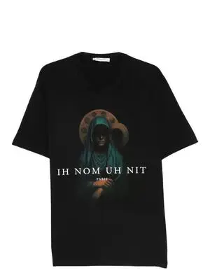 IH NOM UH NIT Holy Mary-print T-shirt - Black