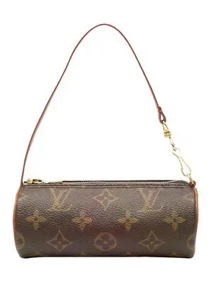 LOUIS VUITTON Monogram Papillon Pochette Handbag - Brown
