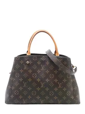 LOUIS VUITTON 2016 Monogram Montaigne Mm Satchel - Brown