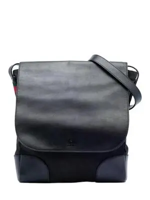 Gucci Gg Canvas And Leather Crossbody Bag - Black