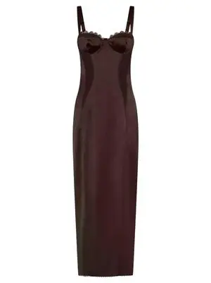 NICHOLAS Dominique Lace-detail Maxi Dress - Brown