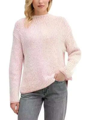 OUI Textured Knitted Sweater - Pink