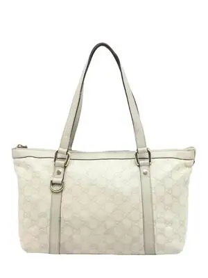 Gucci Ssima Abbey D Ring Tote Bag - White