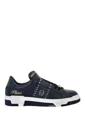Philipp Plein Leather Sneakers - Blue