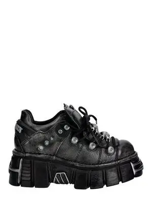 NEW ROCK Pulik Old Arena Tower Platform Sneakers - Black