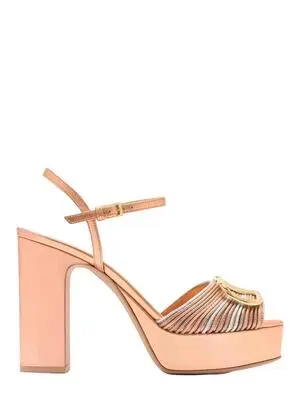 Valentino Garavani Buckle-strap Platform Sandals - Pink