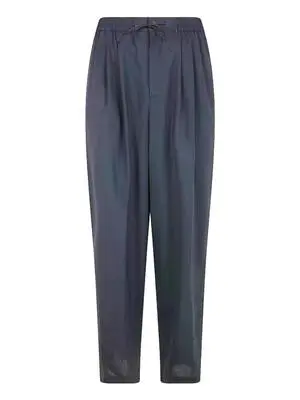 PT TORINO Drawstring Pleated Trousers - Blue