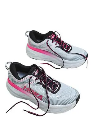 HOKA® Bondi 7 Sneakers - Mineral Blue/rhubarb