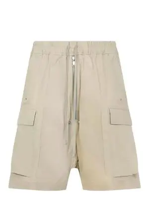 Rick Owens Cotton Cargo Shorts - Neutrals