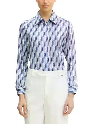 Luisa Spagnoli Belpasso Pure Silk Shirt - Blue