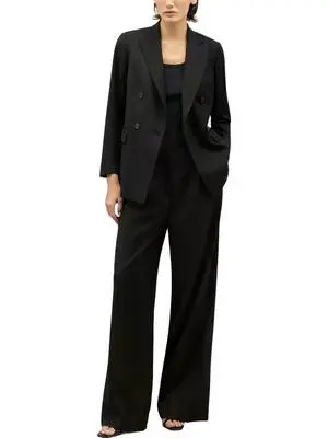 Boglioli Pleated Palazzo Trousers - Black