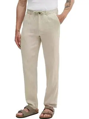LINDBERGH Herringbone Drawstring Trousers - Neutrals