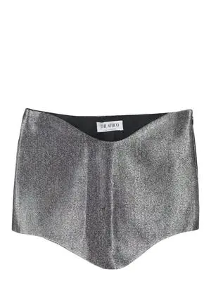 Attico Wave Tech Shimmering Mini Skirt - Silver
