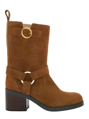 ODISSI Harnessed Strap Boots - Brown