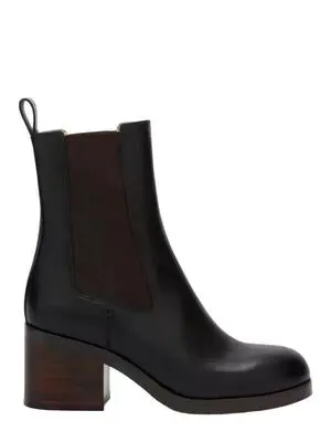 ODISSI Grace Stacked Heel Boots - Black