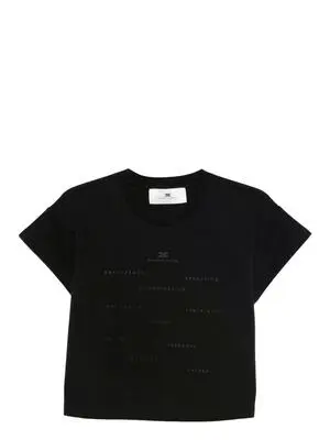 Elisabetta Franchi Text-graphic T-shirt - Black