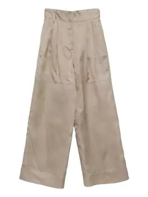Alberta Ferretti Pleated Trousers - Neutrals