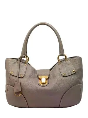 Prada Vitello Daino Shoulder Bag - Grey