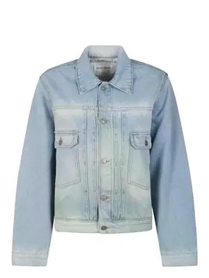 Victoria Beckham Logo-patch Denim Jacket - Blue