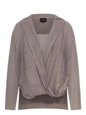 Giorgio Armani Pleated Twin Set - Neutrals