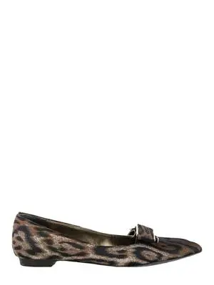 LANVIN Animal-print Loafers - Brown