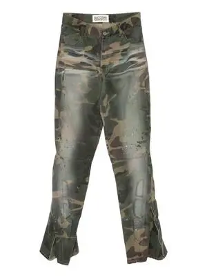 SATOSHI NAKAMOTO Camo Enduro Trousers - Green