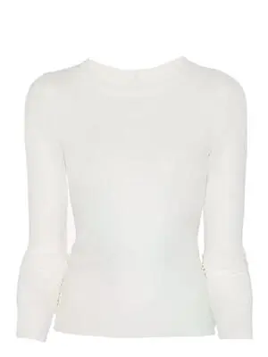 Rick Owens Ribbed Long-sleeve Top - White