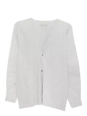 Issey Miyake Pleated Cardigan - Grey