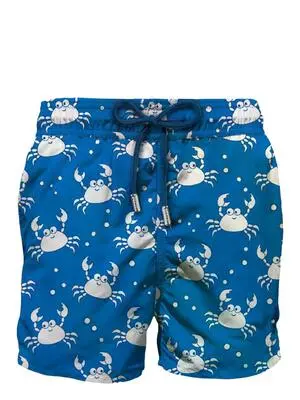MC2 SAINT BARTH Crab-print Swim Shorts - Blue