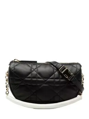 Dior 2021 Small Lambskin Cannage Vibe Hobo Satchel - Black