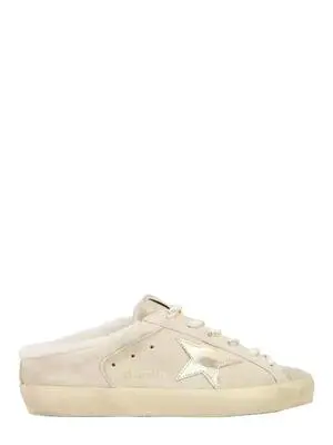 GOLDEN GOOSE Super-star Leather Mules - Neutrals